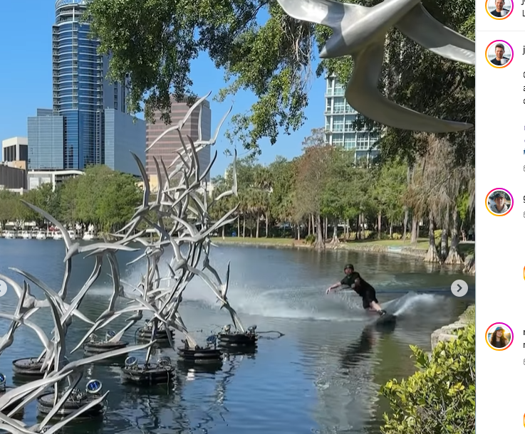 VIDEO: Man wakeboards in Lake Eola Park - Bungalower