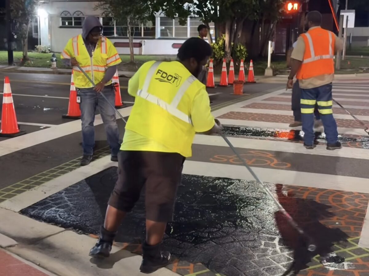 Orange Avenue Crosswalks Painted Over Weeks After Project Completion ...