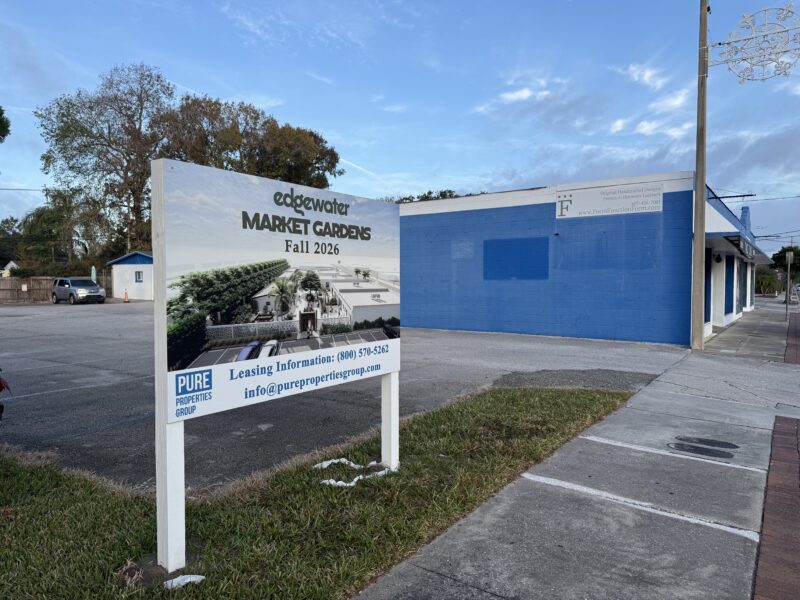 A New Sign Promises Big Plans for Edgewater Drive. Details Are Still ...
